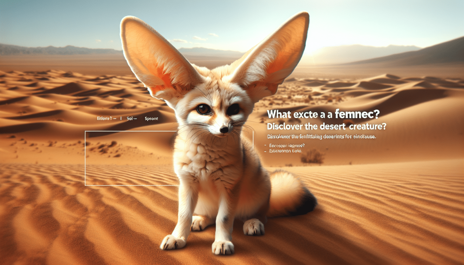 À la découverte du fennec : le renard des dunes
