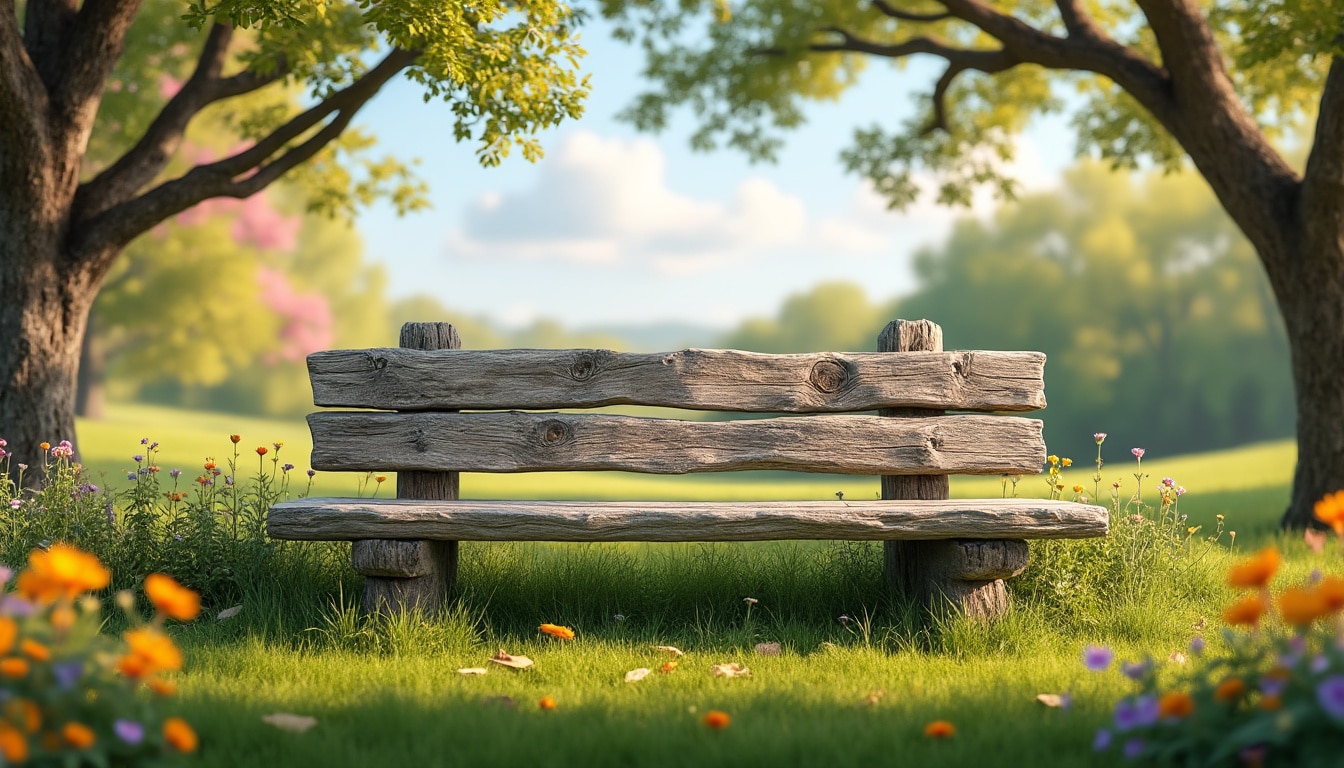 Découvrez le charme d'un banc en bois rustique